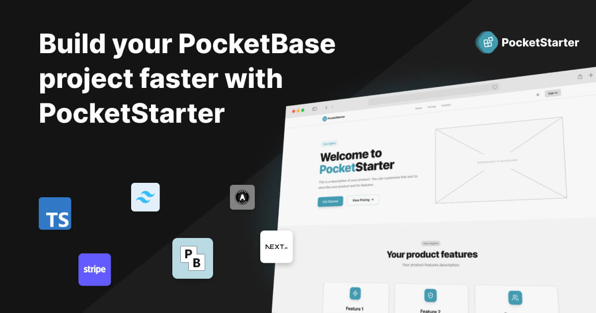 PocketStarter: a PocketBase boilerplate with Next.js & payments